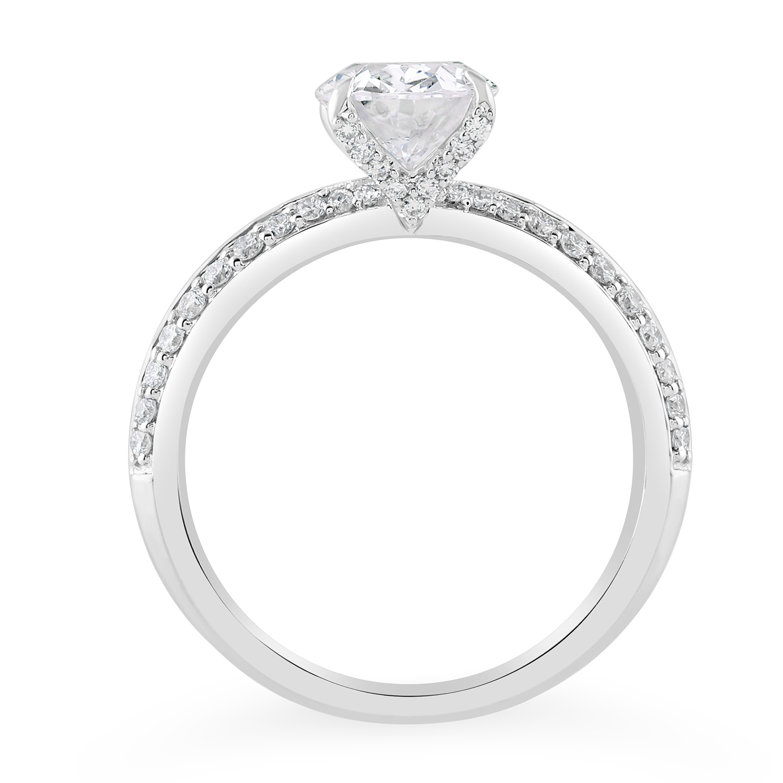 14K Knife Edge Oval Diamond Engagement Ring – American Ring Source