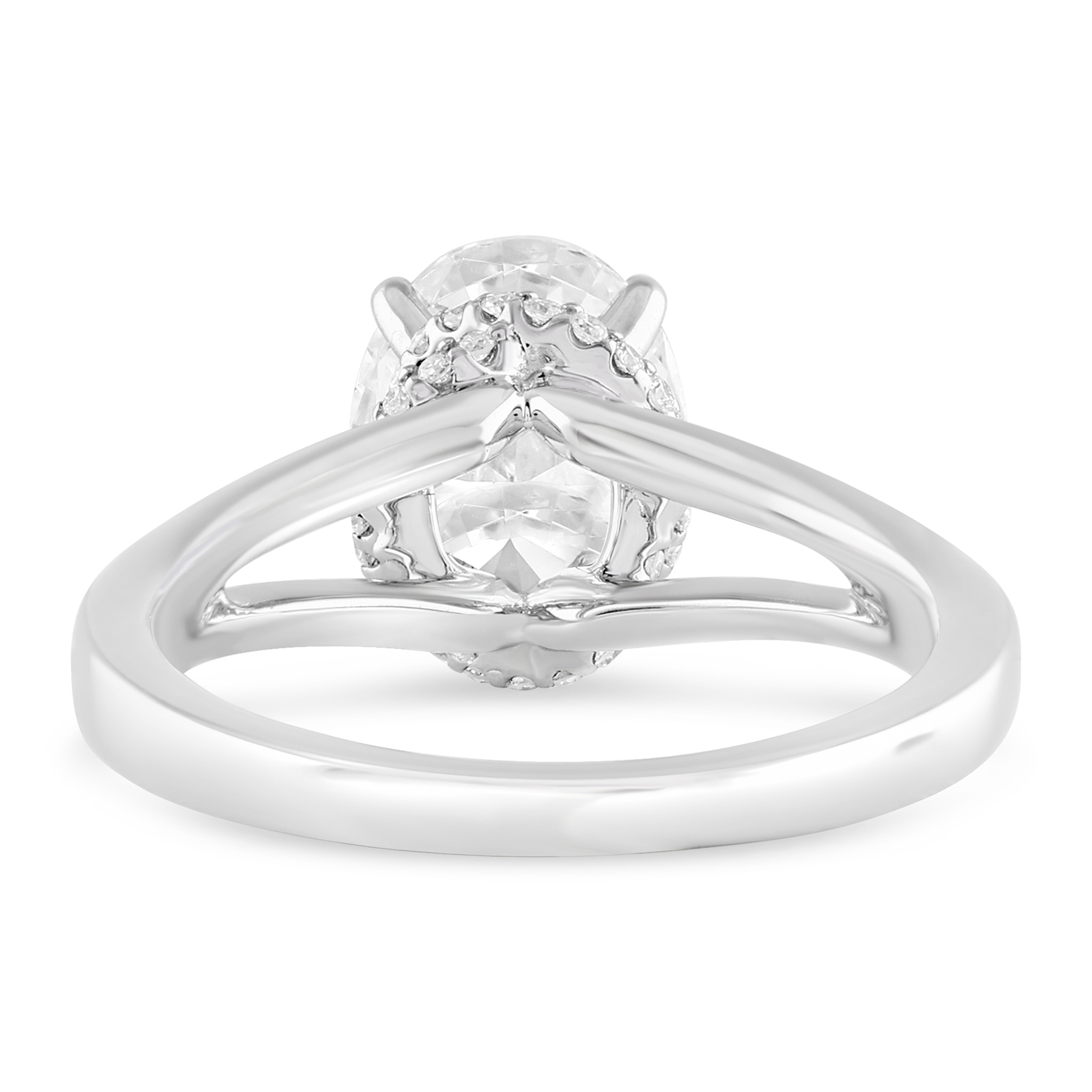 14K Split Shank Oval Diamond Engagement Ring – American Ring Source